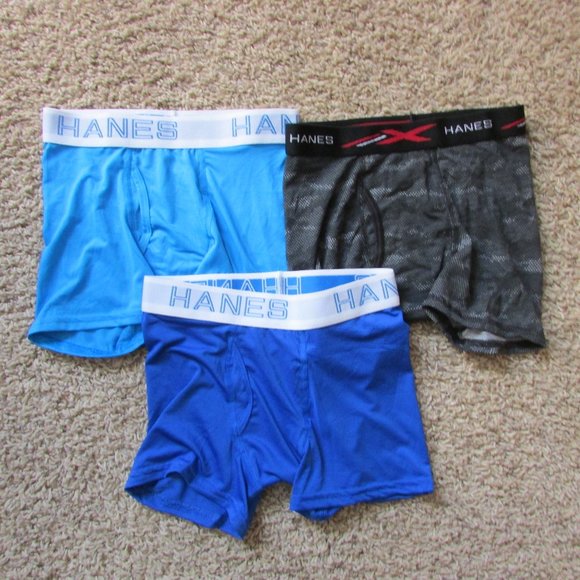Hanes | Accessories | New 3 Pair Hanes Xtemp Boys Medium Boxer Briefs ...